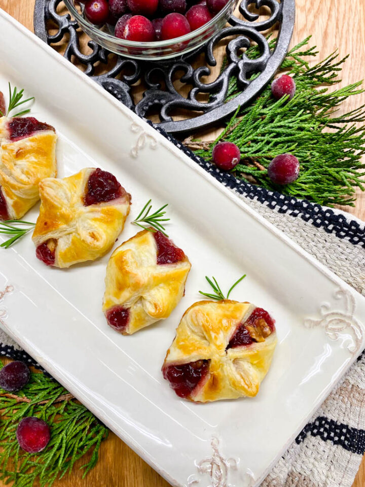 Cranberry Brie Bites - Easy Holiday Appetizer - fed by sab