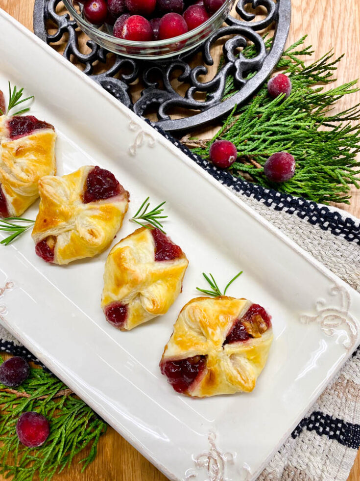 Cranberry Brie Bites - Easy Holiday Appetizer - fed by sab