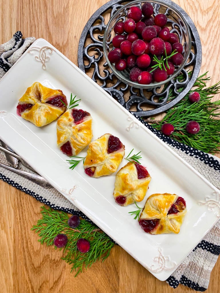 Cranberry Brie Bites - Easy Holiday Appetizer - fed by sab