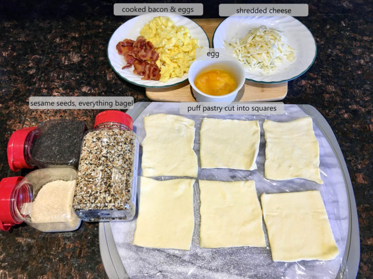 Bacon and Egg Breakfast Pockets - EASY! - fed by sab