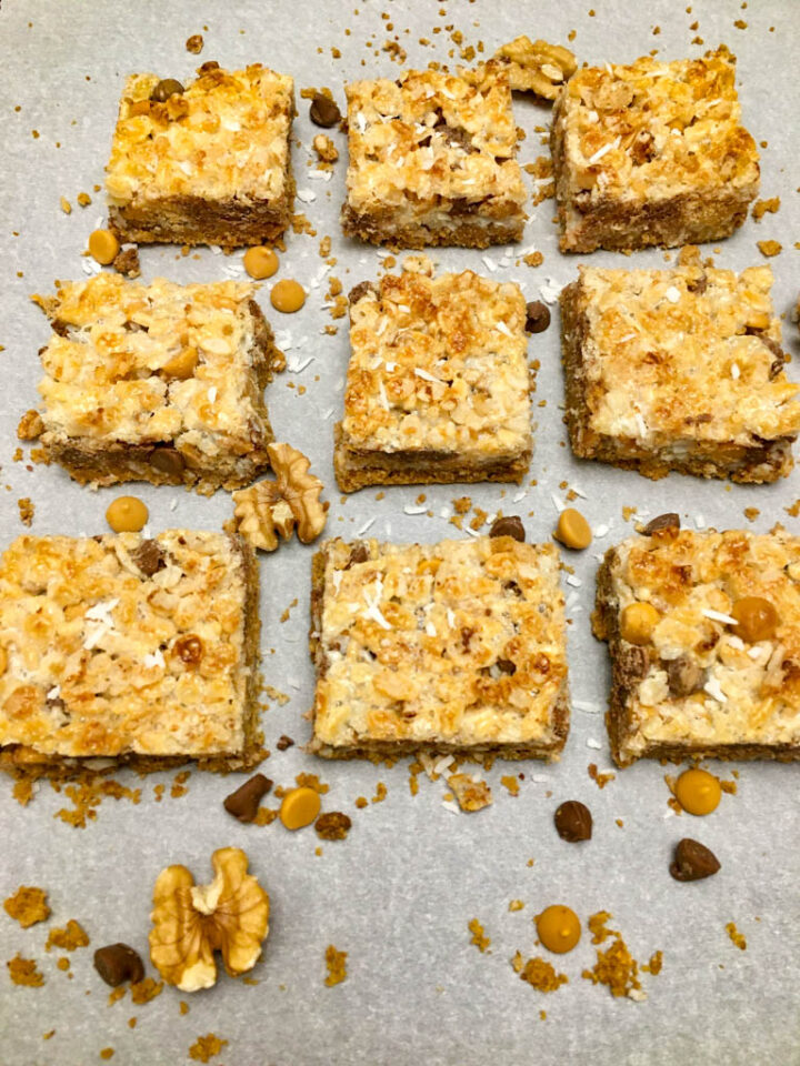 8 Layer Magic Bars - Quick Easy Dessert - fed by sab