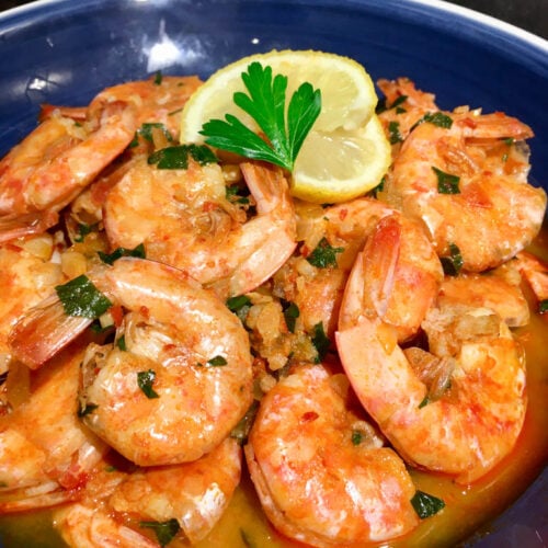 Shrimp Mozambique - Easy Portuguese Spicy Shrimp - fed by sab