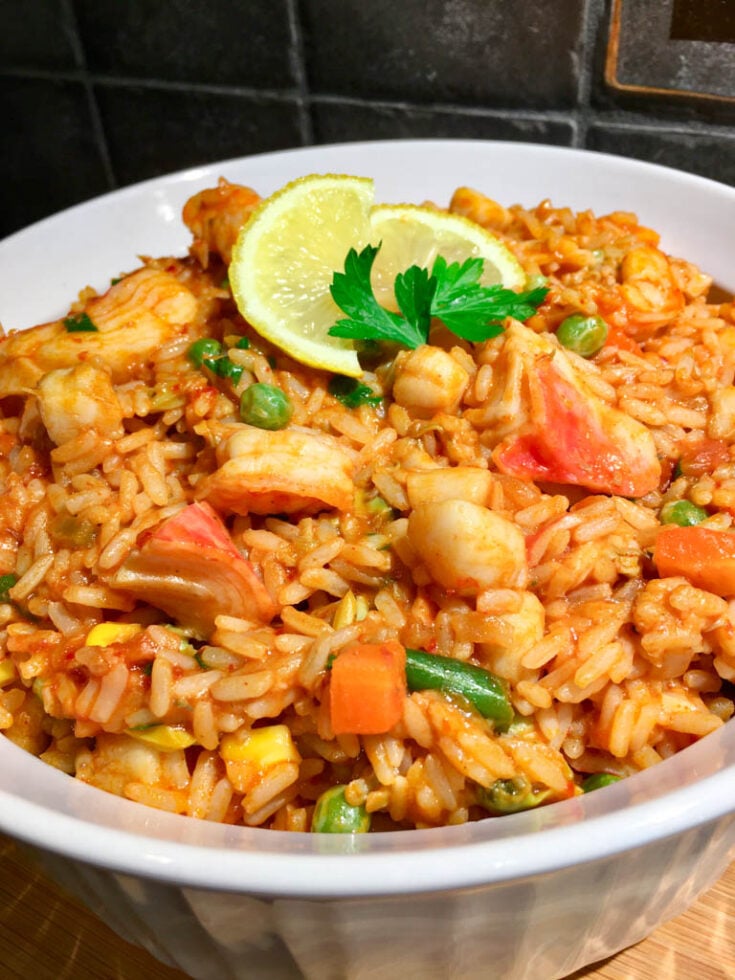 Seafood Rice - Easy Portuguese Side - fed by sab