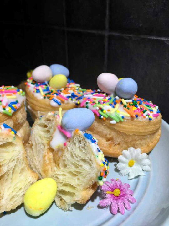 Easter Donuts (Mini Egg Cronuts) - fed by sab