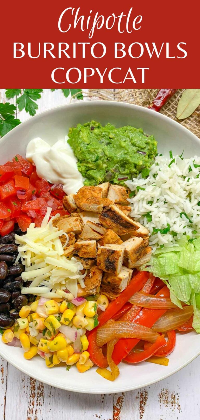 Chipotle Burrito Bowls (Copycat Recipe) - fed by sab