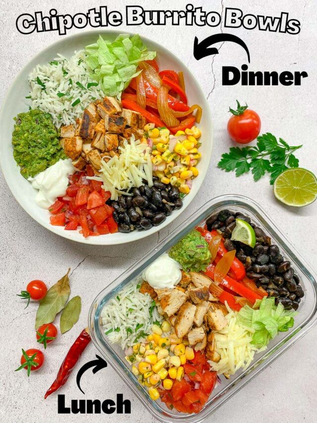 Chipotle Burrito Bowls (Copycat Recipe) - fed by sab