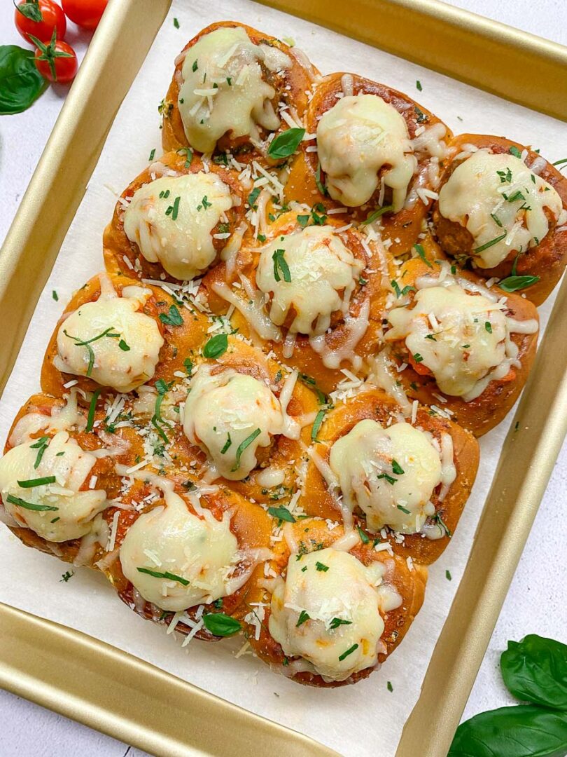 Pull Apart Meatball Sliders - fed by sab