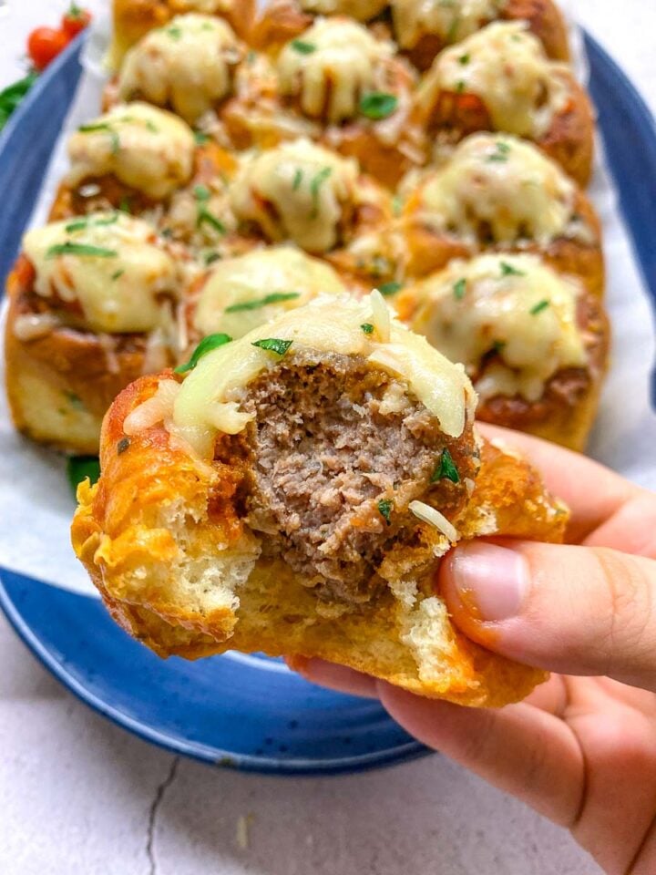 Pull Apart Meatball Sliders - fed by sab
