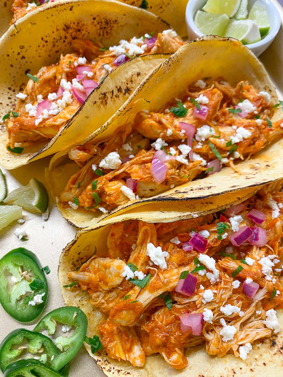 Chicken Tinga Tacos - fed by sab