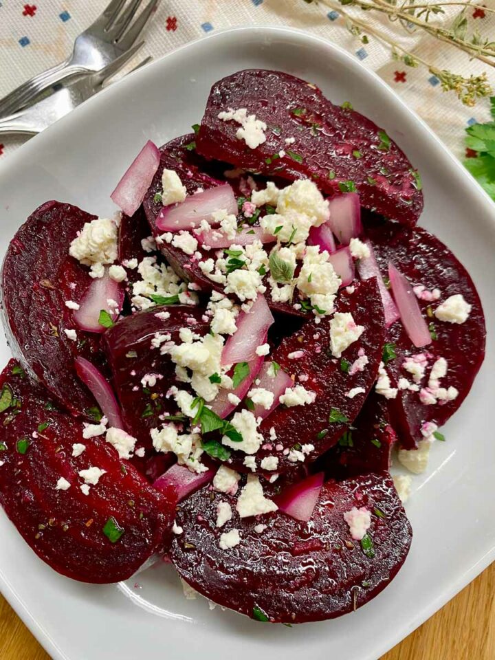 Greek Beet Salad (Patzarosalata) - fed by sab