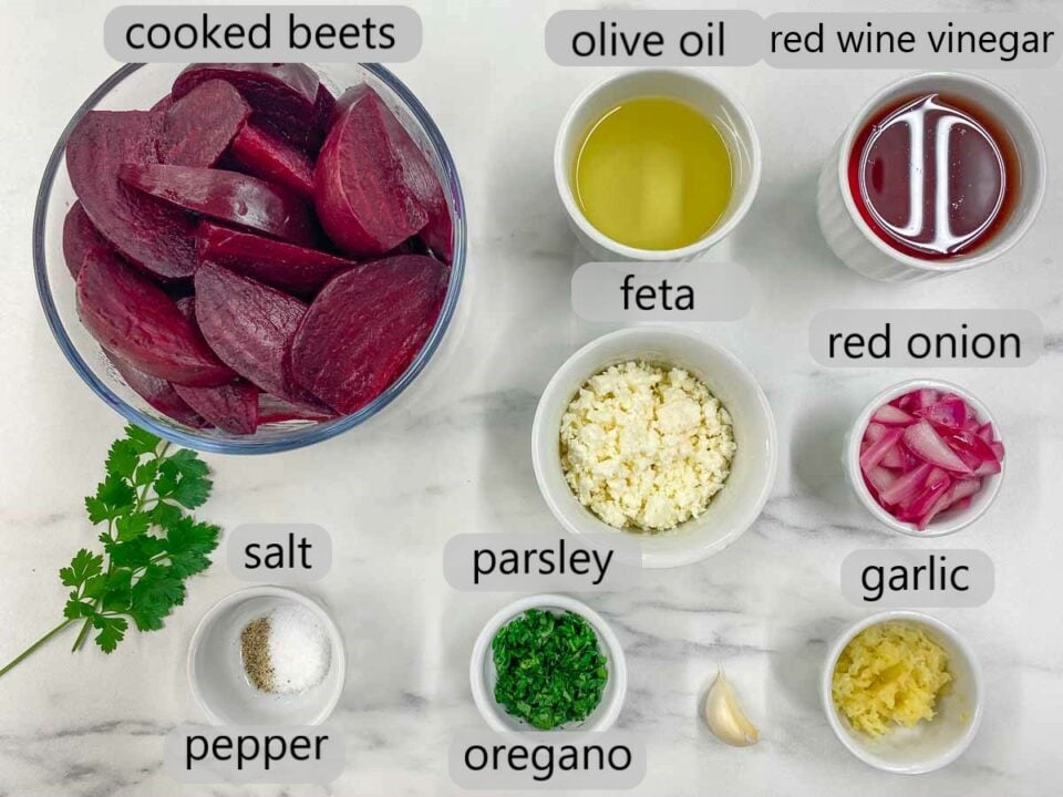 Greek Beet Salad (Patzarosalata) - fed by sab