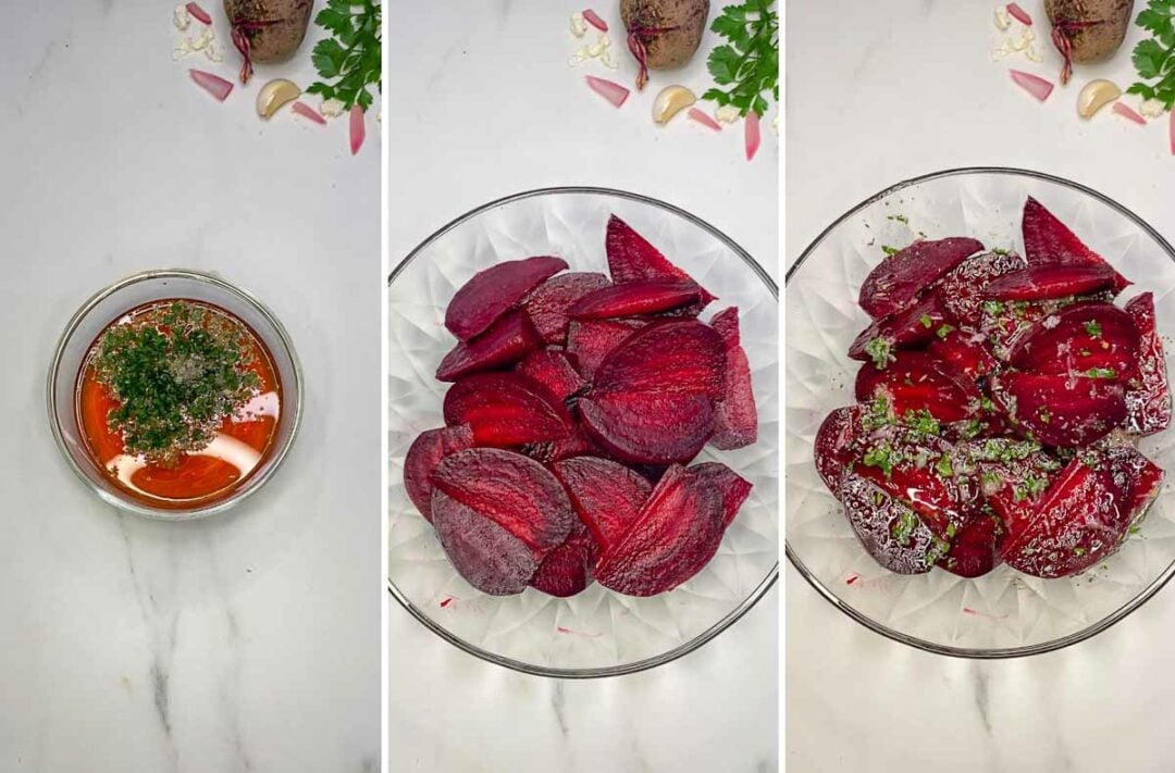 Greek Beet Salad (Patzarosalata) - fed by sab