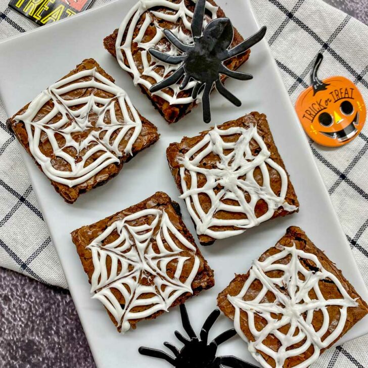 Spider Web Brownies - fed by sab