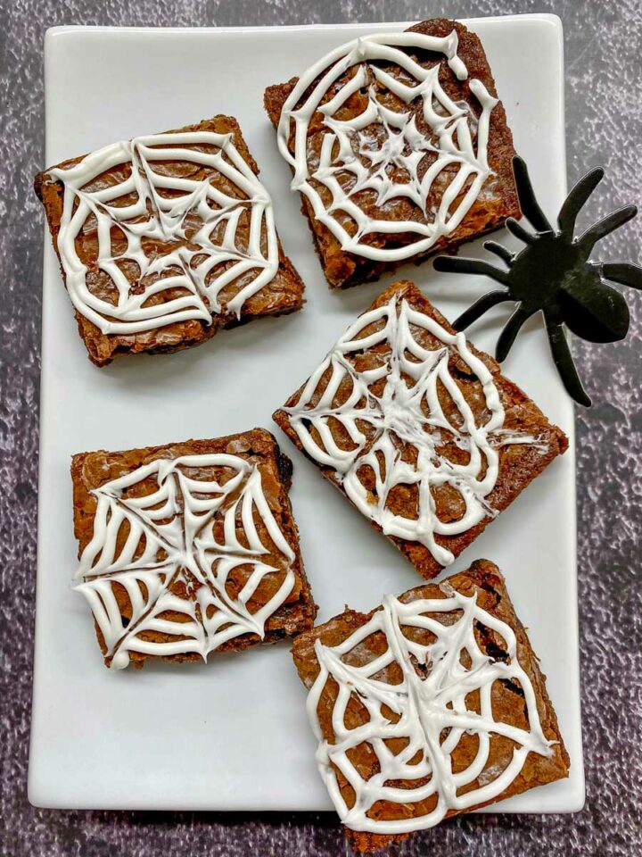 Spider Web Brownies - fed by sab