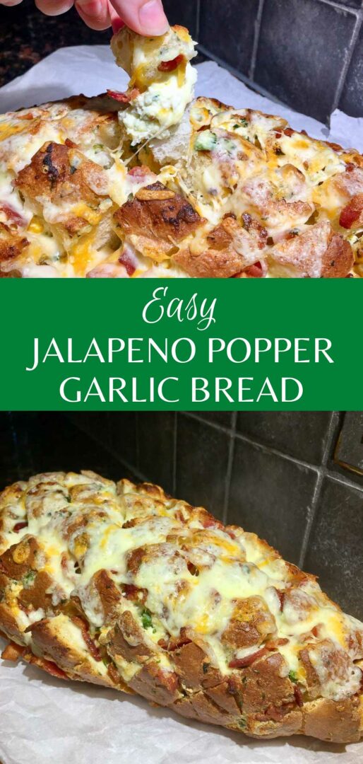 Jalapeno Popper Pull Apart Garlic Bread - fed by sab