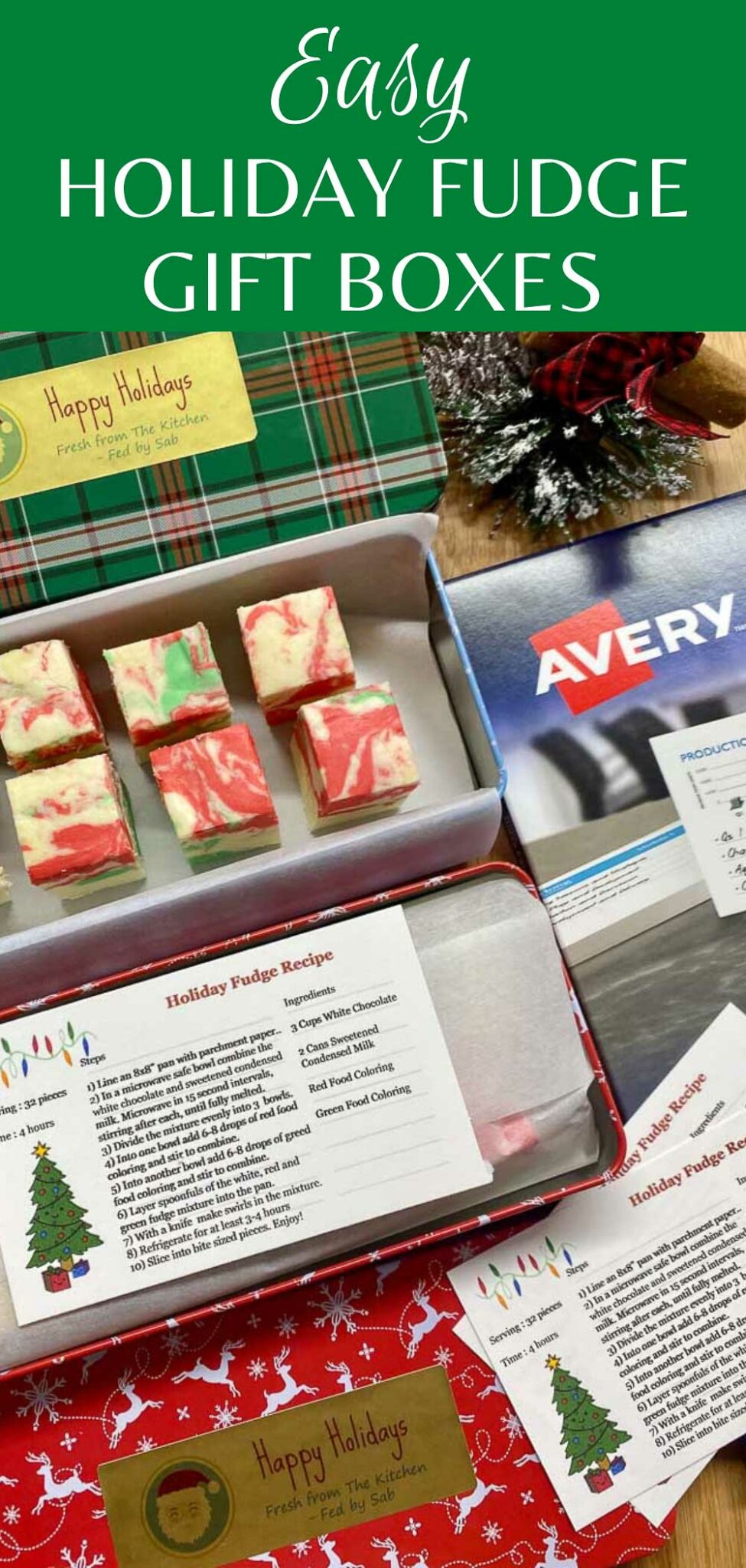 Holiday Fudge Gift Boxes - fed by sab