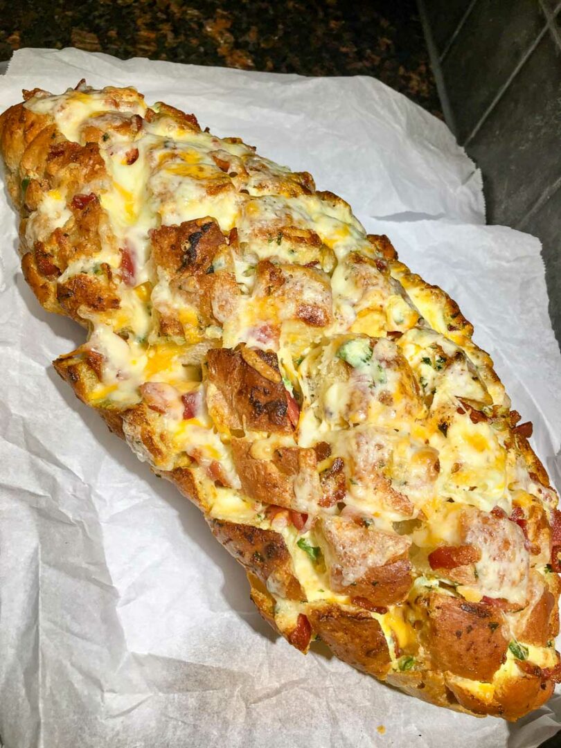 Jalapeno Popper Pull Apart Garlic Bread - fed by sab