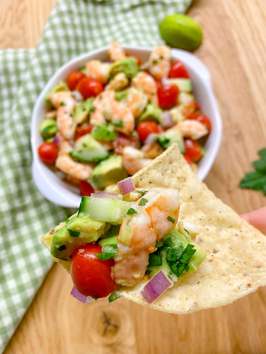 Avocado Shrimp Salsa - fed by sab