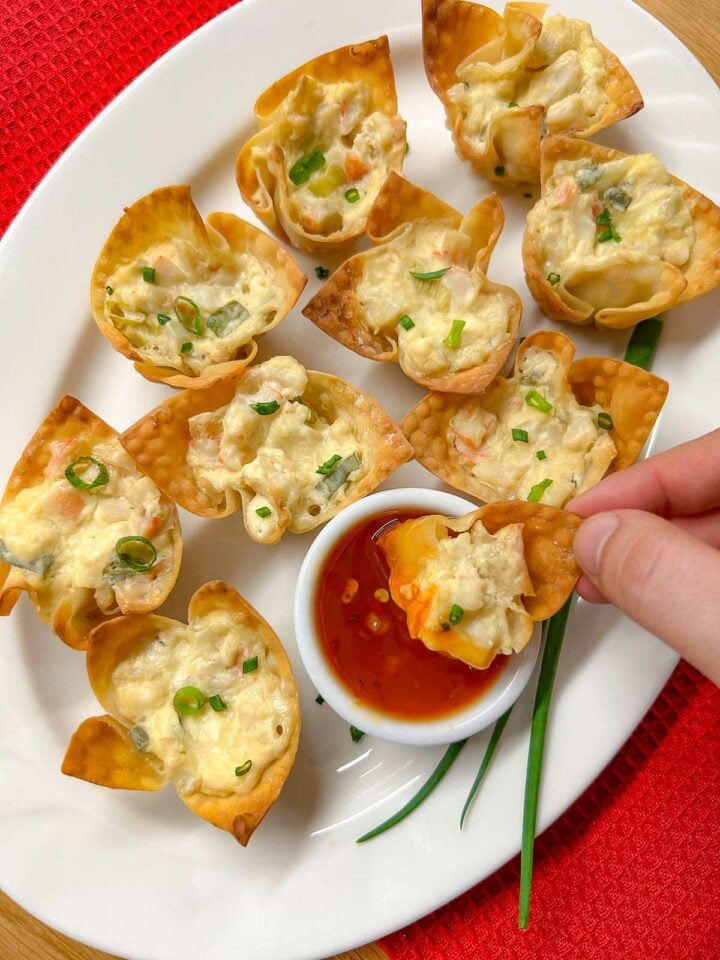 Crab Rangoon Wonton Cups - fed by sab