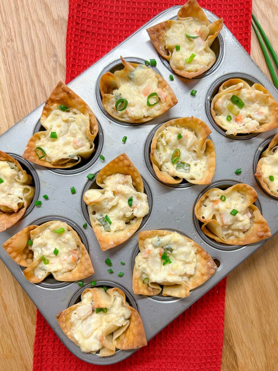 Crab Rangoon Wonton Cups - fed by sab