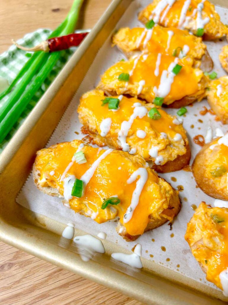 Buffalo Chicken Crostini - fed by sab