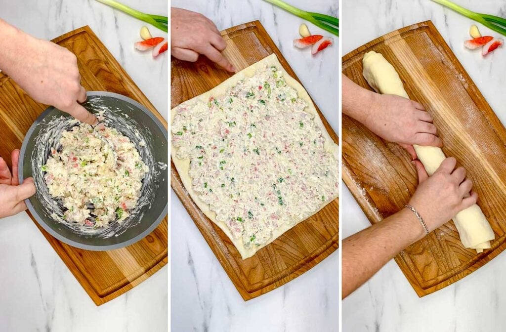 Crab Rangoon Pinwheels - fed by sab