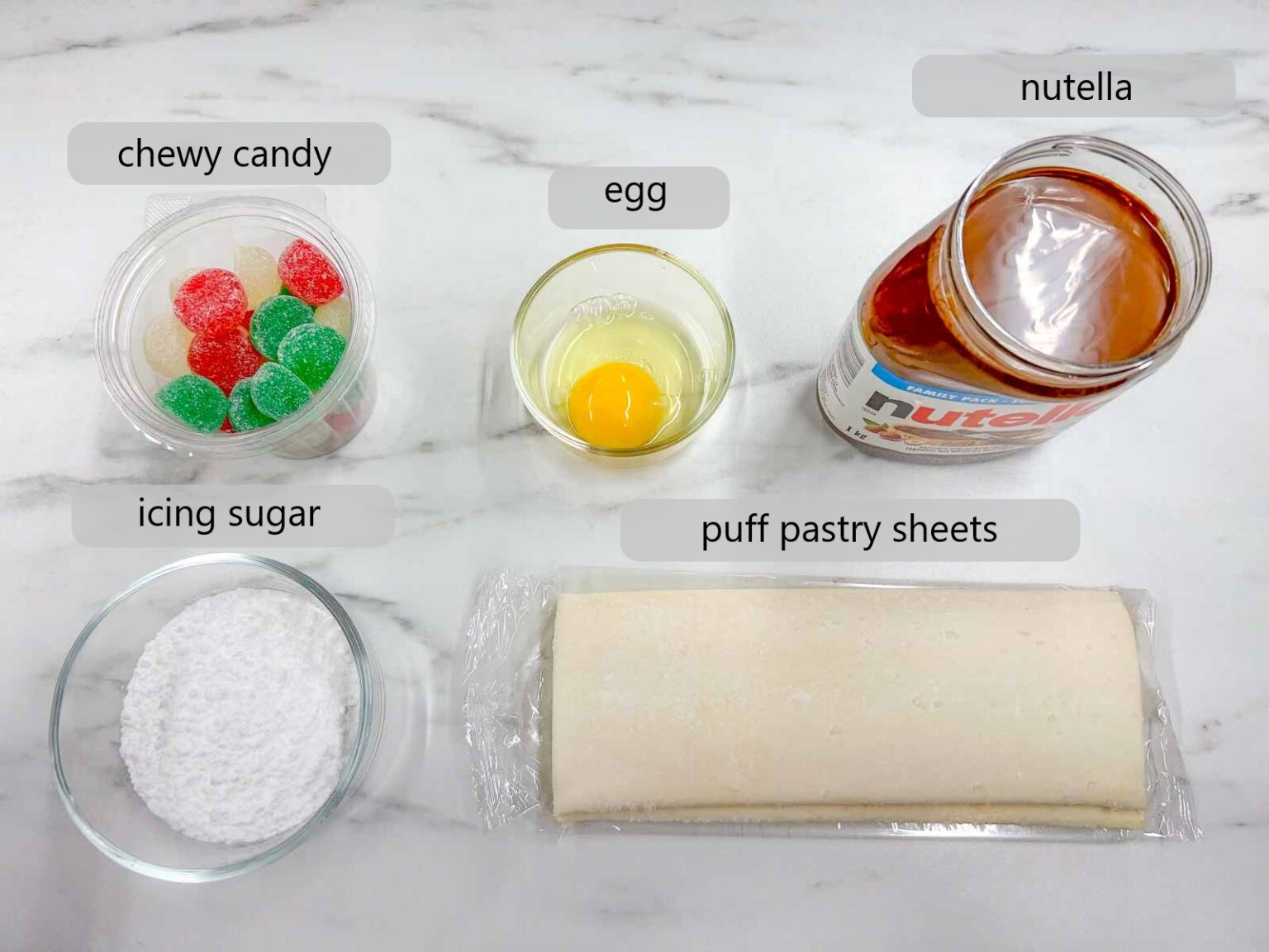 Nutella Pastry Christmas Trees - fed by sab