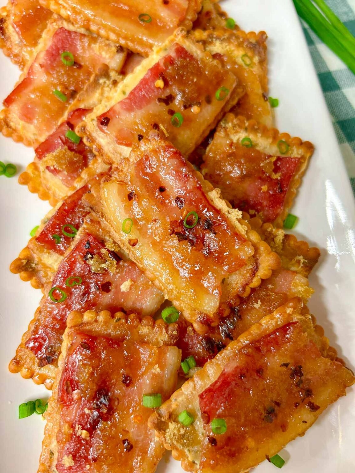 Candied Bacon Boursin Crackers - fed by sab